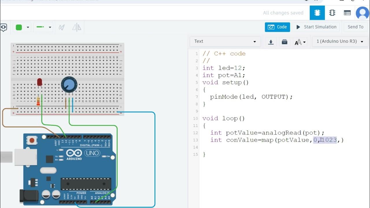 Changing Brightness of Led (Potentiometer) - Arduino Projects #arduino #diy #electronics # ...