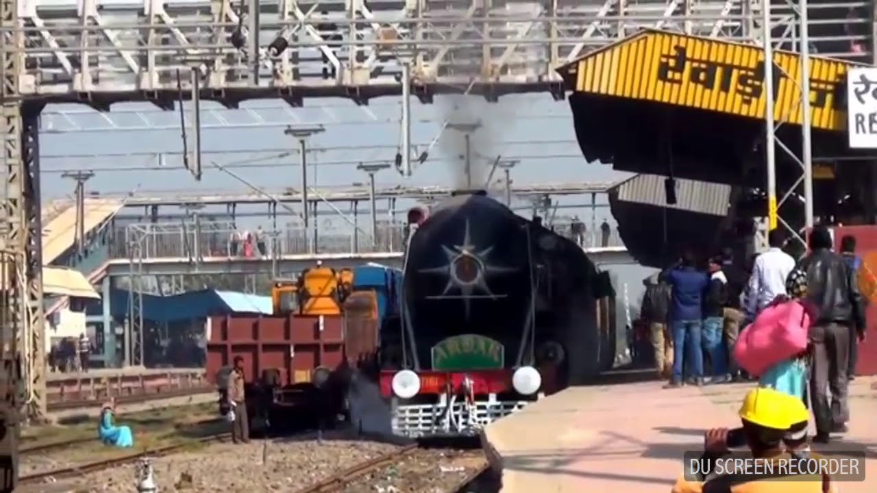 Steam train in rewari junction - YouTube