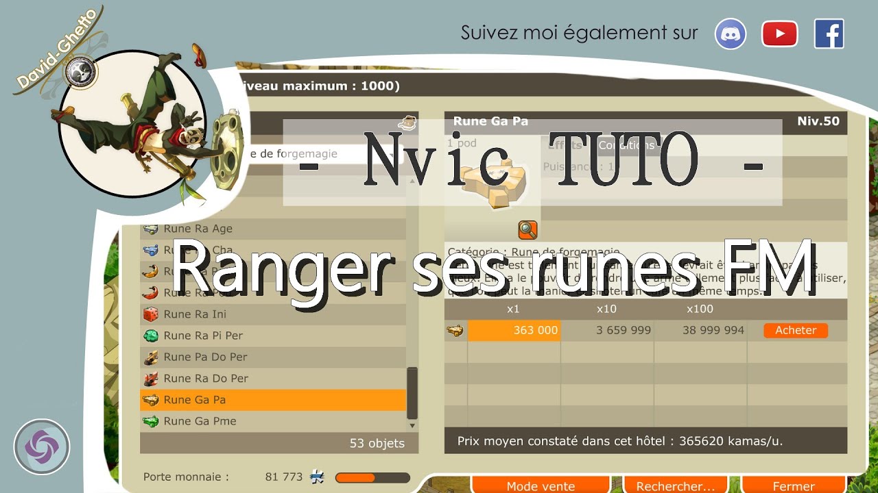 Nvic Tuto - Ranger ses runes FM - YouTube