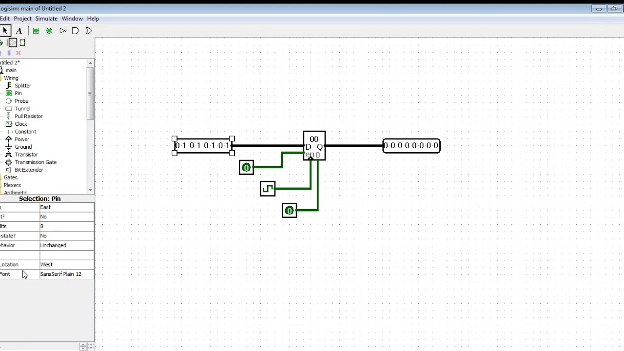 Logisim - RANGKAIAN SEKUENSIAL Register 8 bit - YouTube