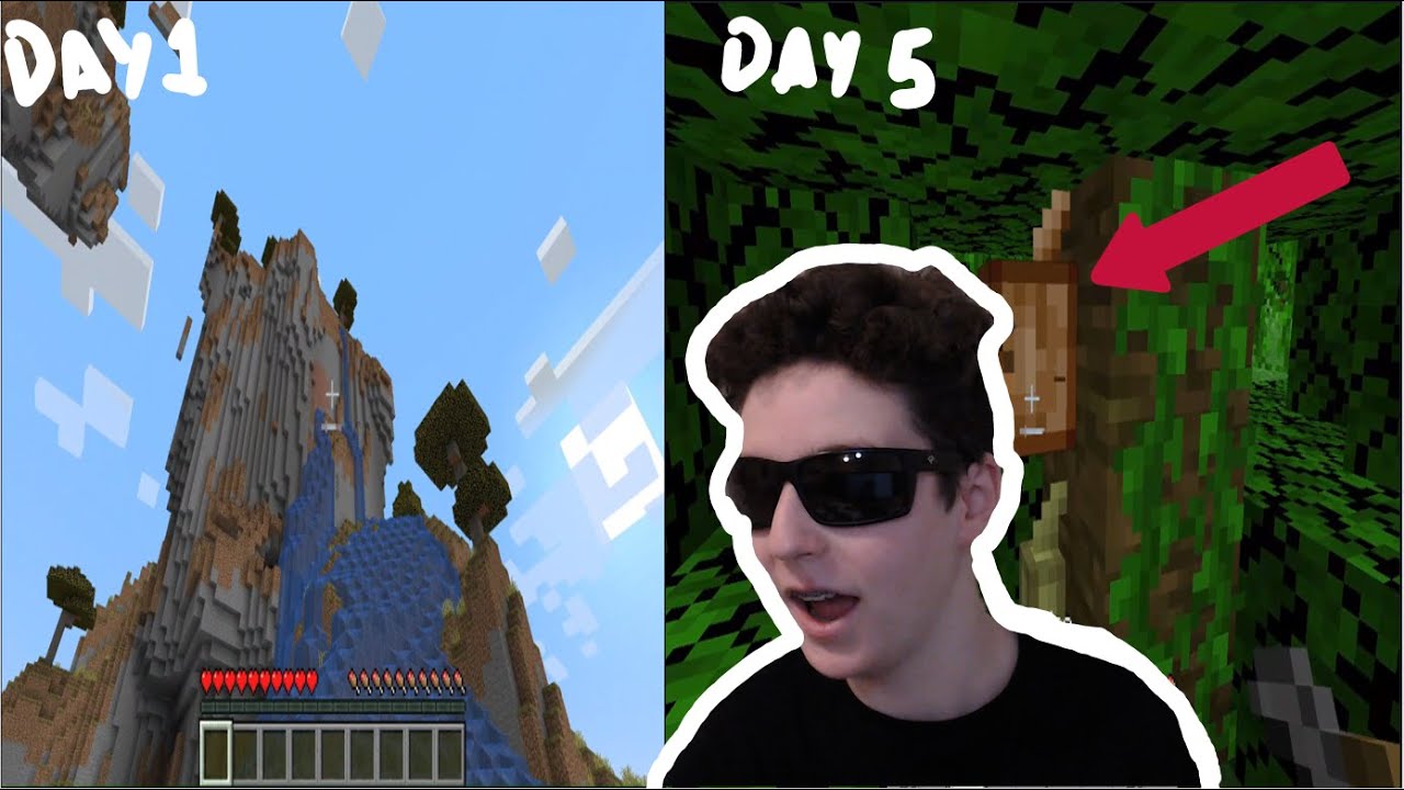 I Survived Minecraft For 1 Week - YouTube