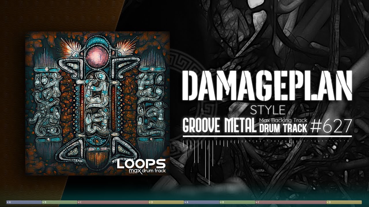 Groove Metal Drum Track / Damageplan Style / 110 bpm - YouTube