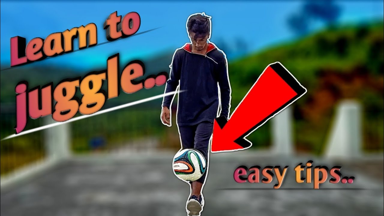 How to juggle a football || easiest way to juggle a football || learn ...