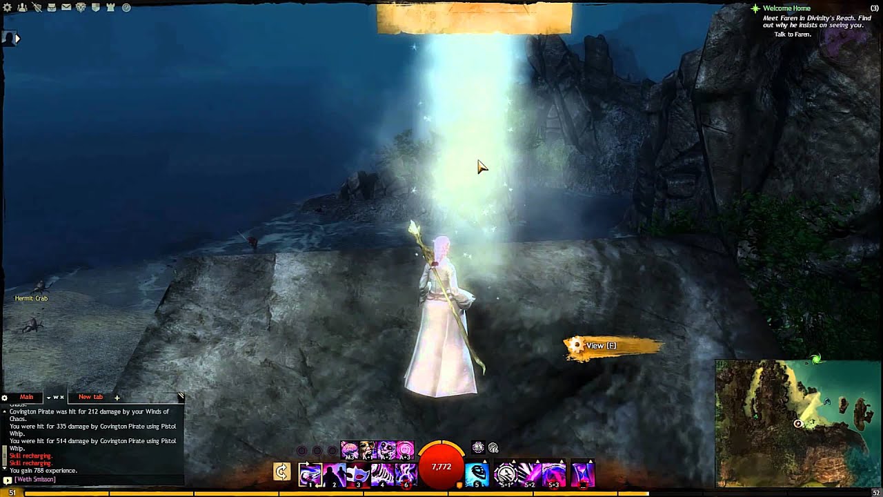 Guild Wars 2: Bloodtide Coast Vista - Jelako Cliffrise - YouTube