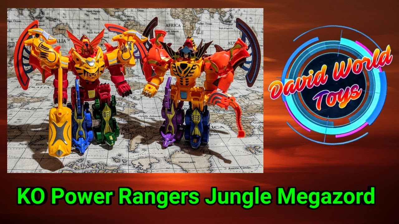 Knock Off Power Rangers Jungle Fury Megazord. Animals To Robots Toy ...