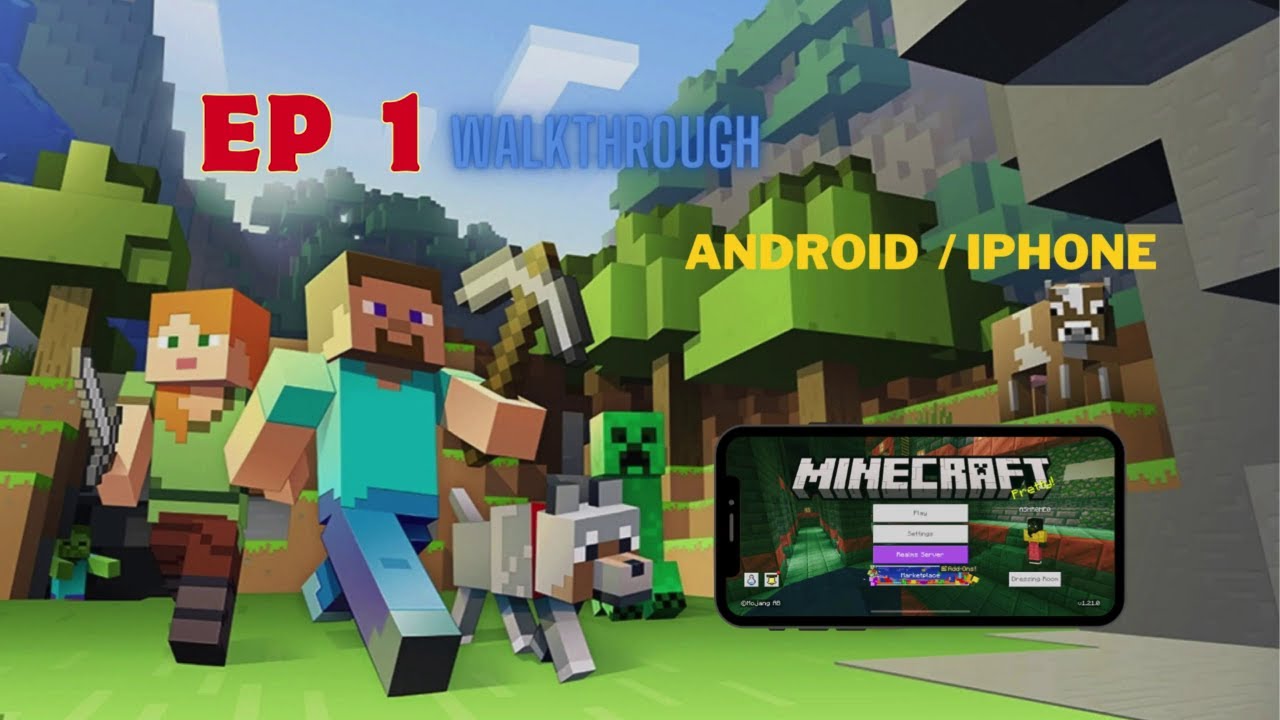 Minecraft [Mobile] | Walkthrough | Part 1 | ANDROID / IPHONE | No ...