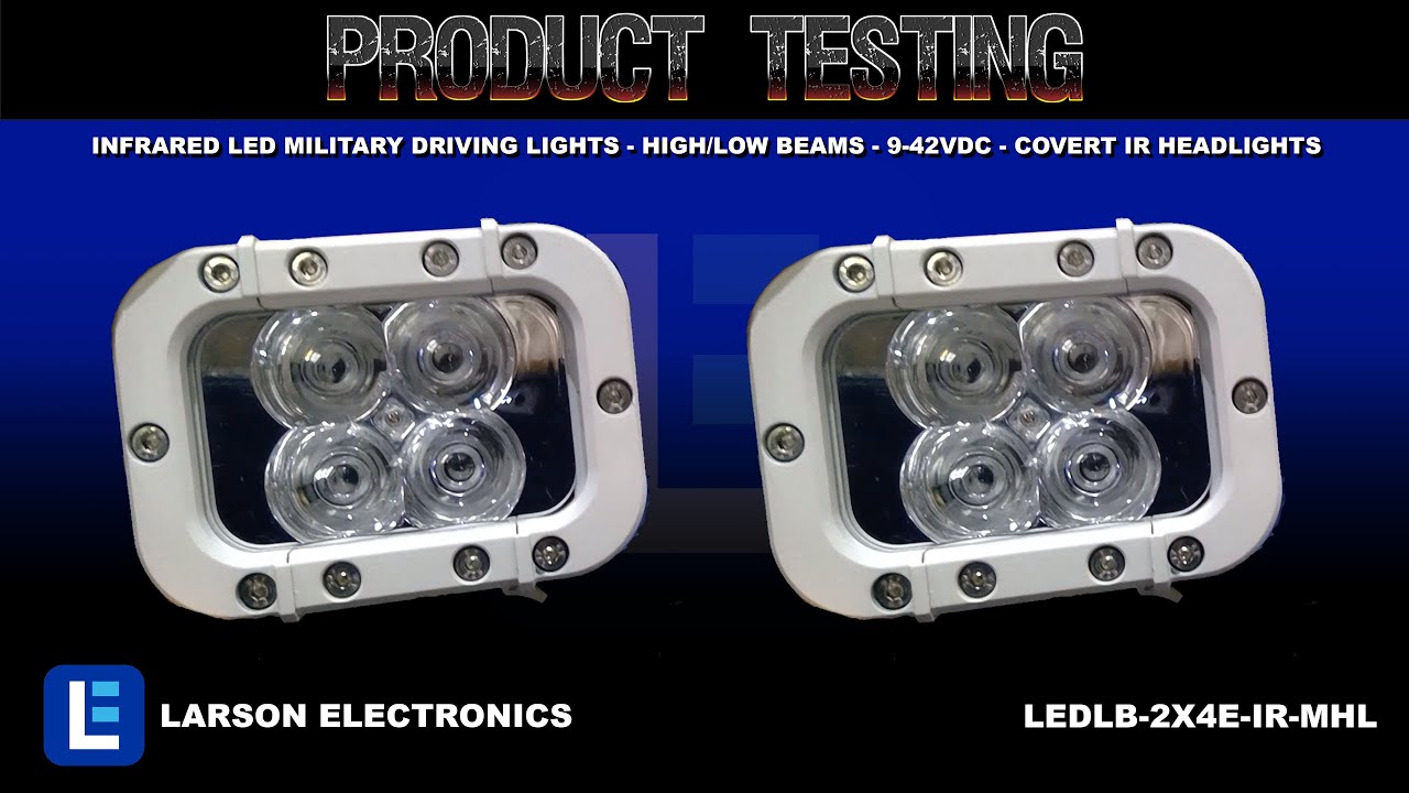 Infrared LED Military Driving Lights - High/Low Beams - 9-42VDC ...