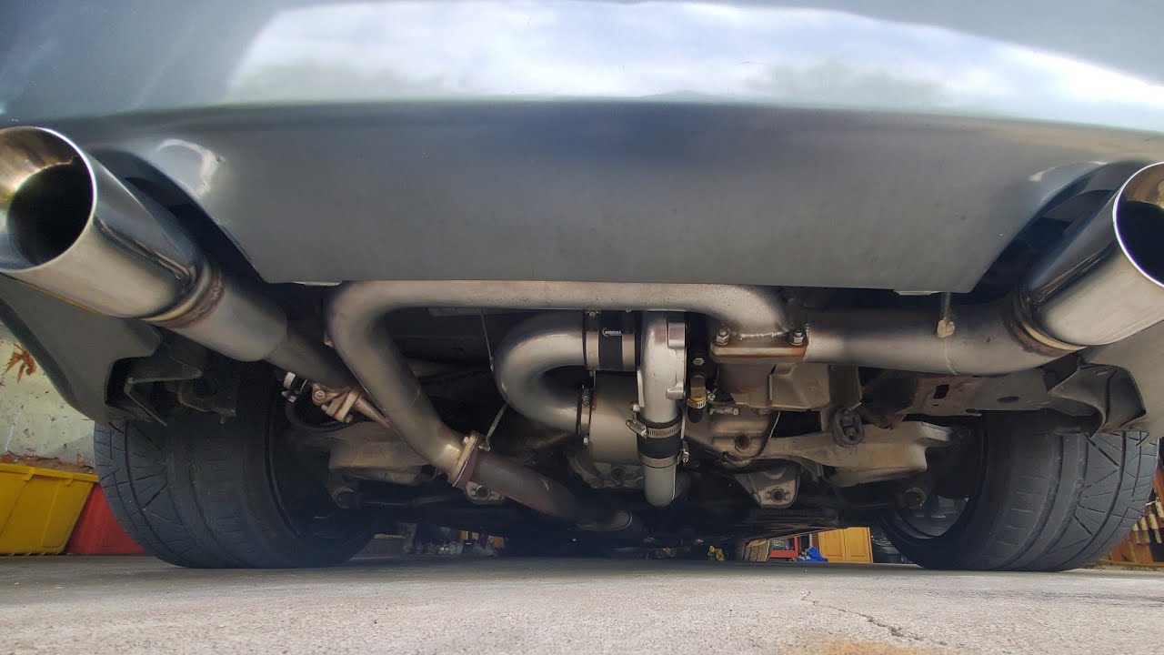REAR MOUNT TURBO 350Z - YouTube