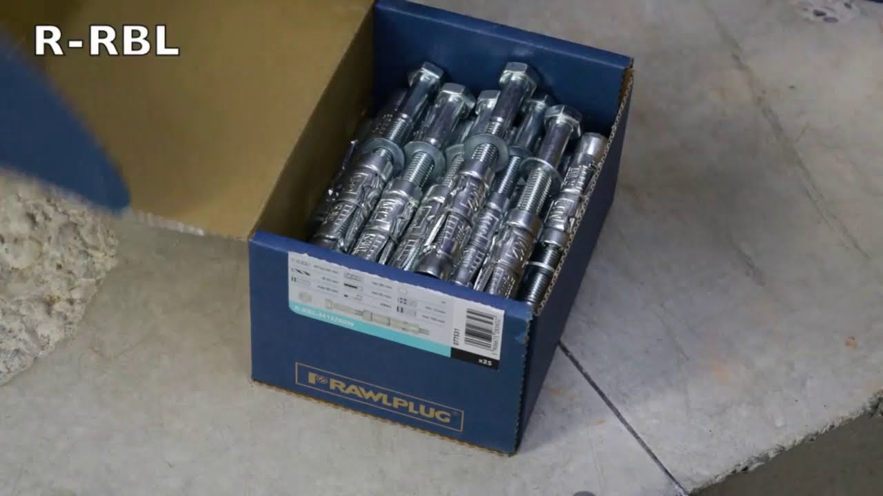 Rawlplug R RBL Rawlbolt Installation - YouTube