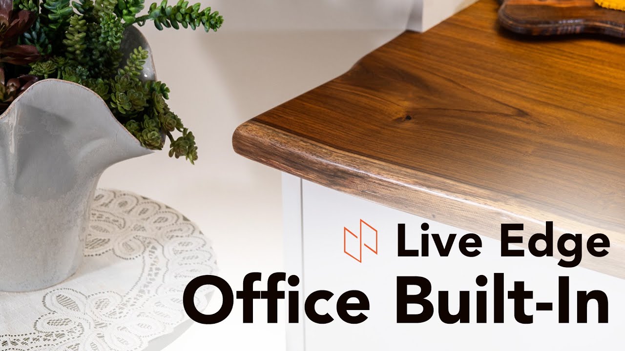 Live Edge Office Built-In | #LindrickOffice - YouTube