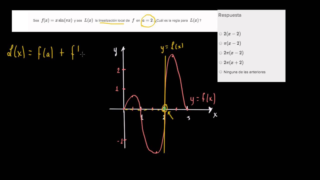 Ejemplo de linealización local - YouTube