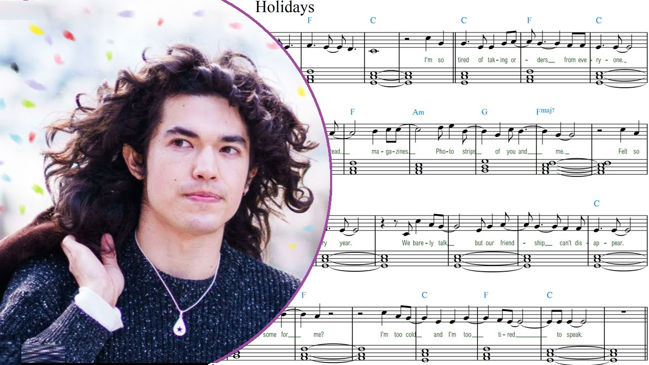 Conan Gray — Holidays Piano Sheet Music - YouTube