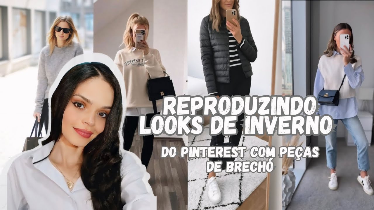 ME INSPIREI EM 7 LOOKS DO PINTEREST DE INVERNO COM PEÇAS DE BRECHÓ ️ # ...