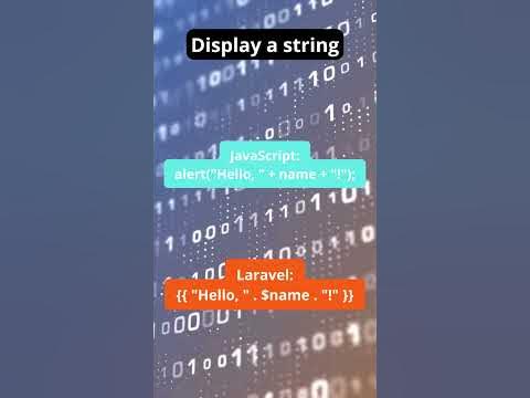 Display a string in JavaScript and Laravel - YouTube