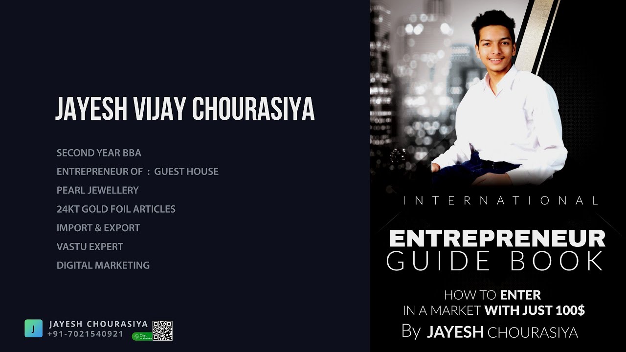 Jayesh Chourasiya Entrepreneur Factory - Create Your Entrepreneur ...