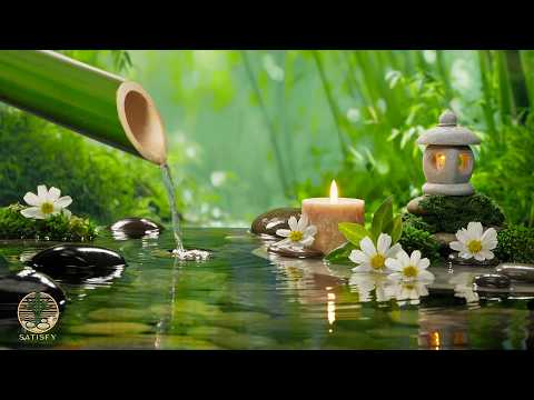 Relaxing Music Sleep and Anxiety Relief 🌿 Bamboo Water Fountain, Soothing Music, Relax Mind and Body
