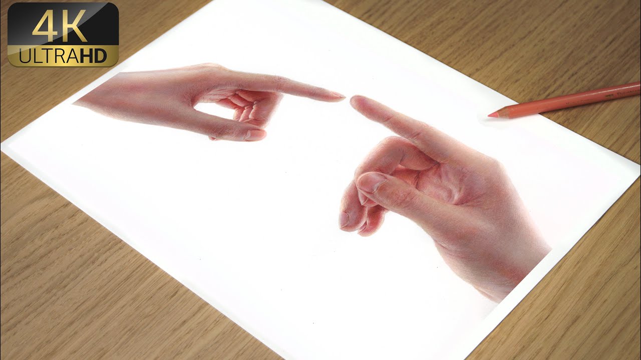 Colored Pencil Drawing hands - YouTube