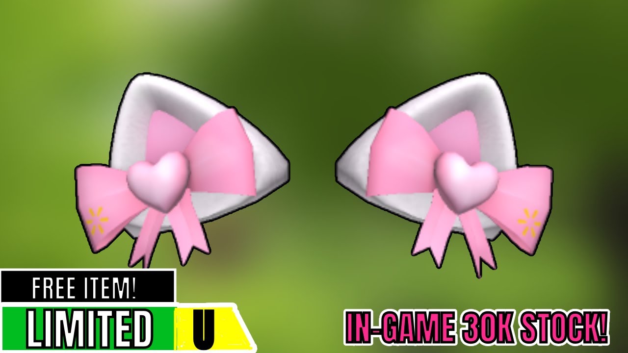 [FREE IN-GAME LIMITED] *HURRY!* HOW TO GET THE PINK BOW KITTY EARS IN ...