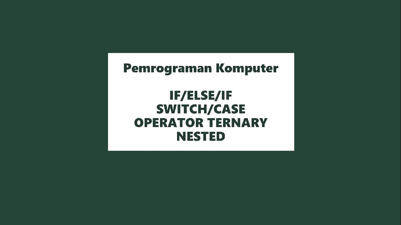 IF ELSE IF SWITCH CASE OPERATOR TERNARY NESTED C VISUAL STUDIO YouTube IF ELSE IF SWITCH CASE OPERATOR TERNARY NESTED C VISUAL STUDIO YouTube