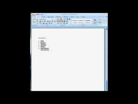 HOW TO: bullet and outline in MS Word 2007 - YouTube