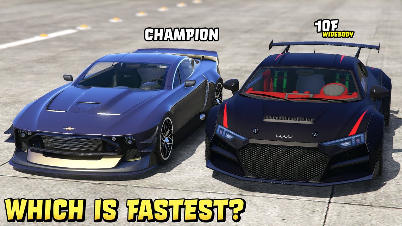 GTA 5 - OBEY 10F WIDEBODY vs CHAMPION - Which is Fastest? - YouTube