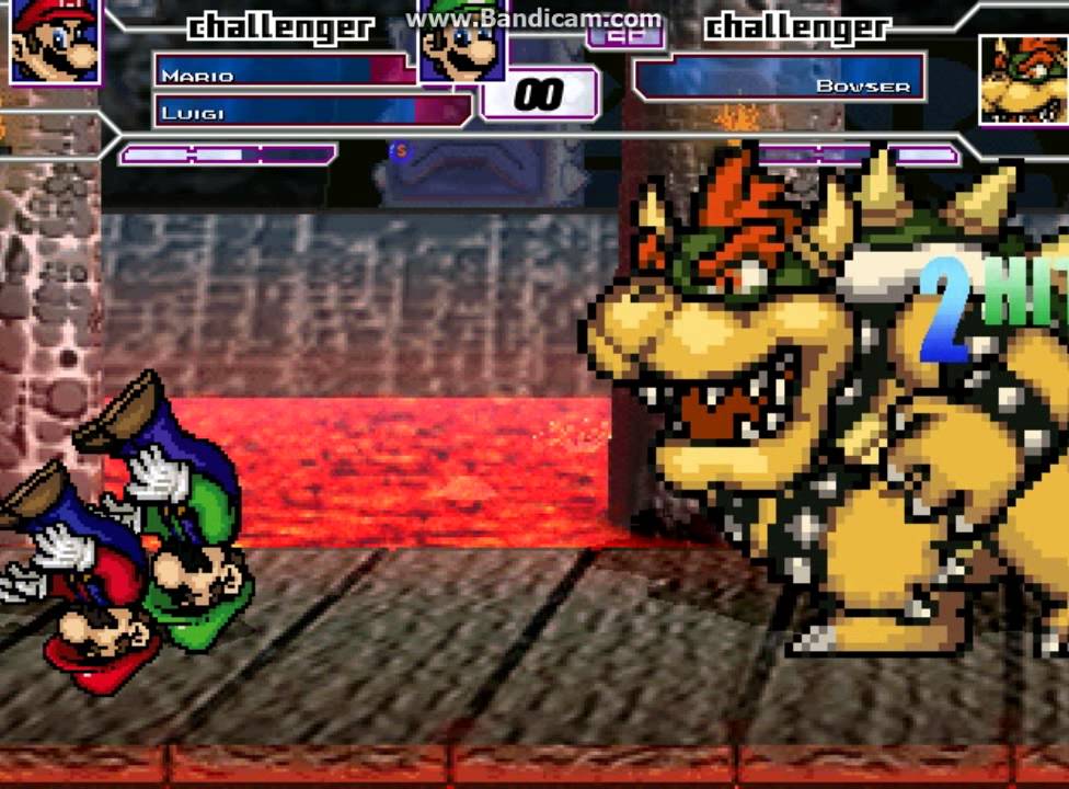 MUGEN Battle #0004 - Mario and Luigi vs Bowser - YouTube