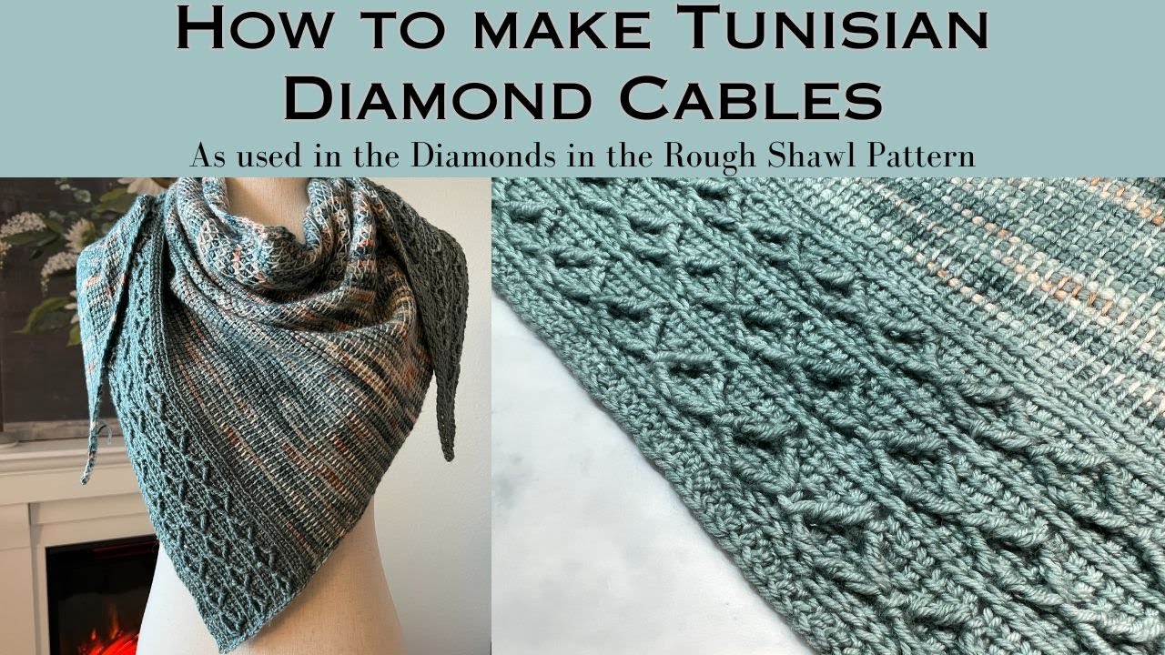 How to Make Tunisian Diamond Cables | Learn to crochet - YouTube