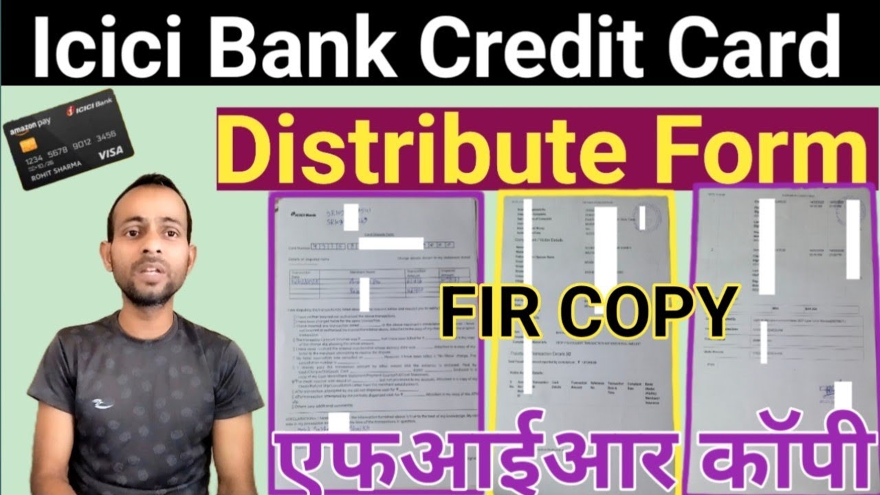 ICICI Bank Credit Card Distribute Form | Cyber Fraud FIR Copy Email ...