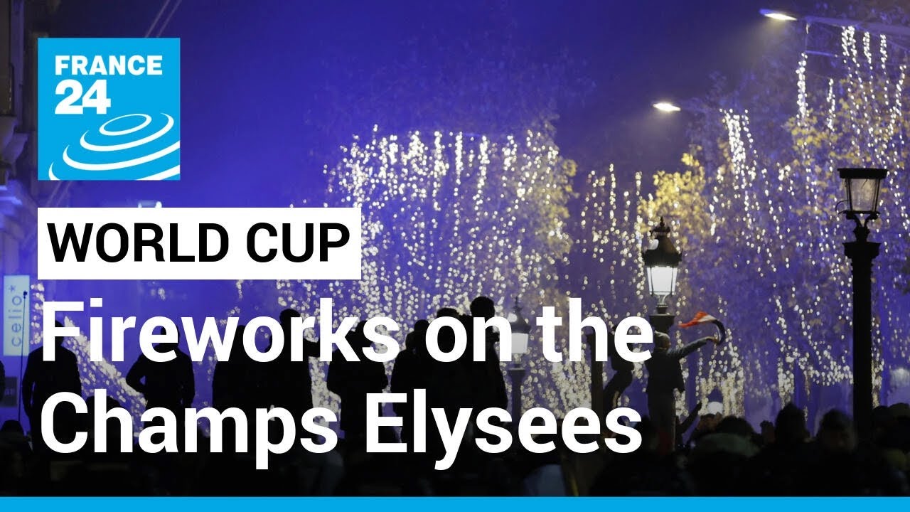 Fireworks and flares on Paris's Champs Elysees as fans celebrate World ...