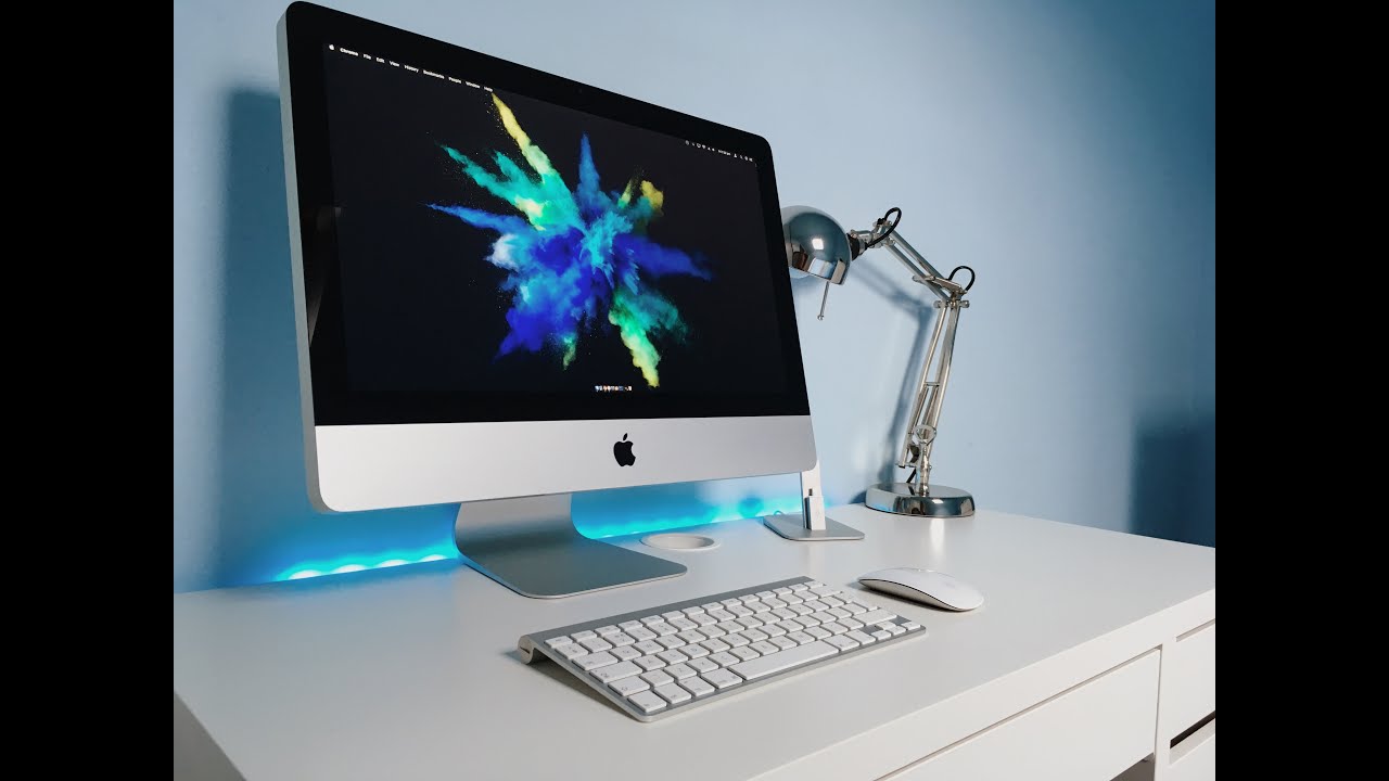 Minimalist iMac Setup Tour! - YouTube