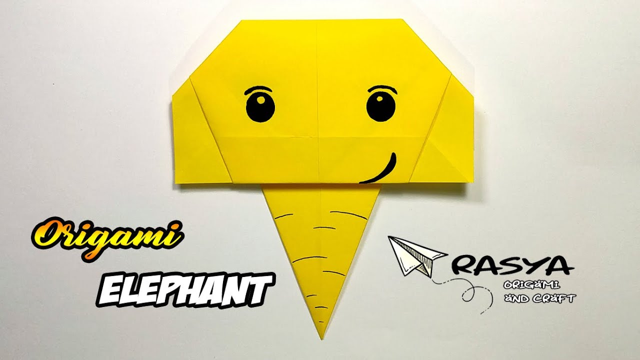 How to Make Origami Elephant Face - Cara membuat Origami Gajah - YouTube