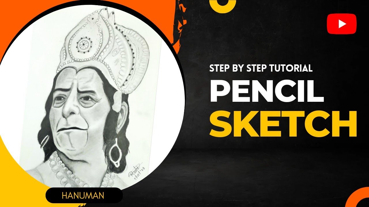 Easy Trick | Pencil Drawing Hanuman ji | Step By Step | Simple ...