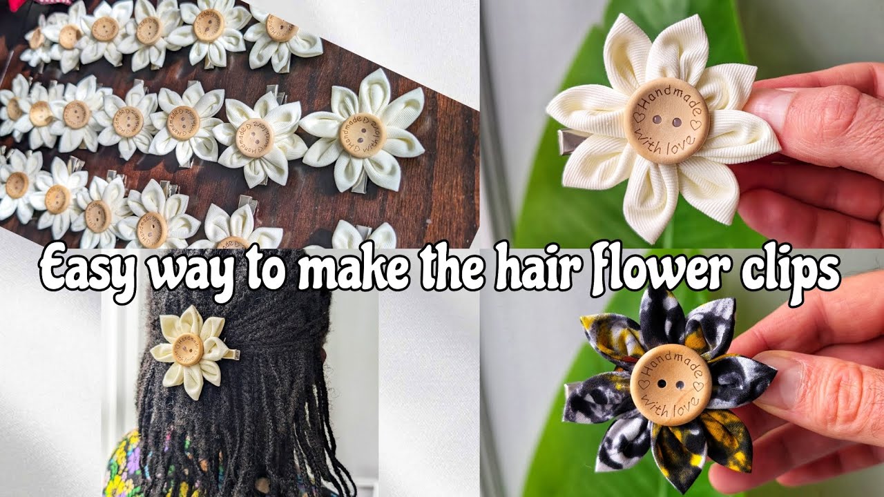 EASY WAY TO MAKE THE HAIR FLOWER CLIPS / DIY /HOW TO MAKE FLOWER HAIR ...