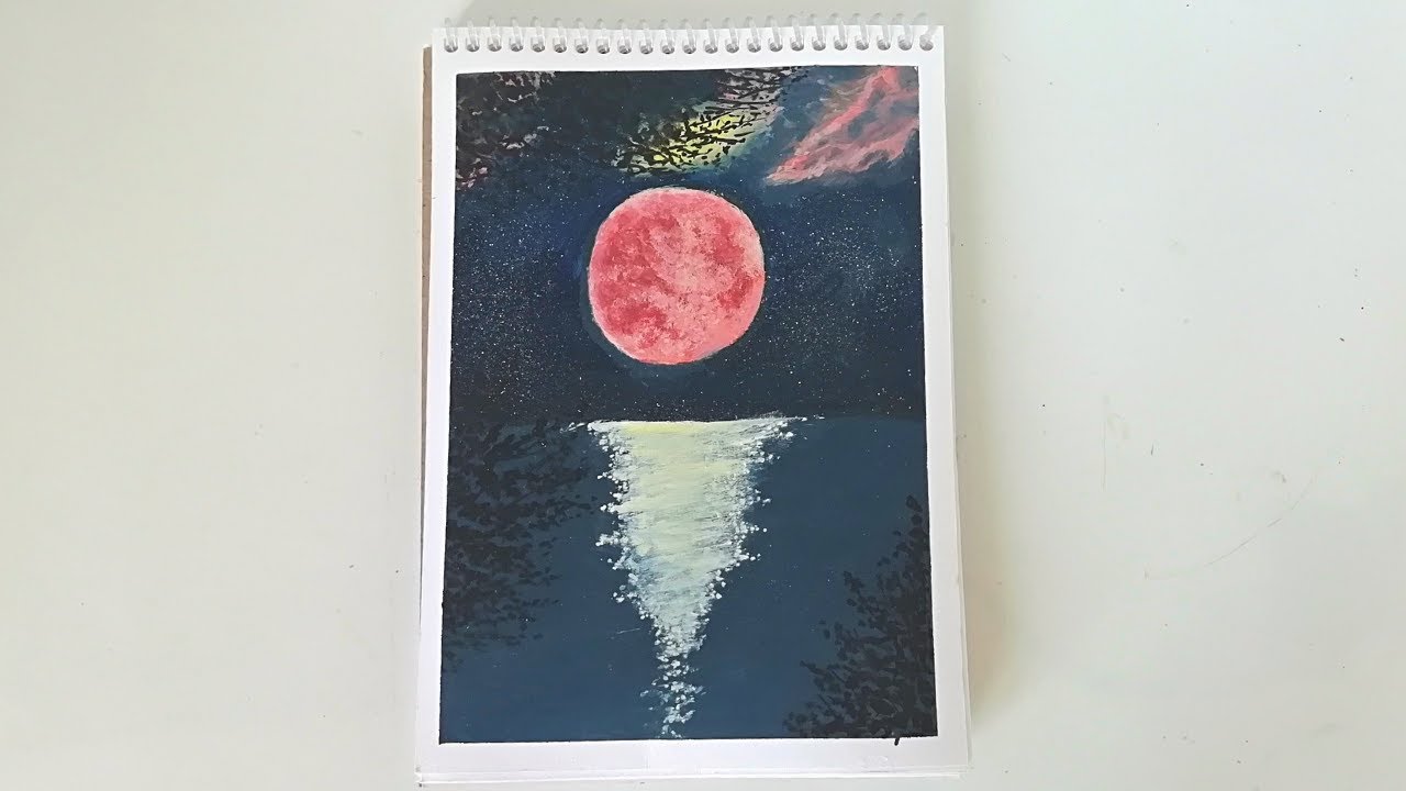 Blood Moon Acrylic Painting - YouTube