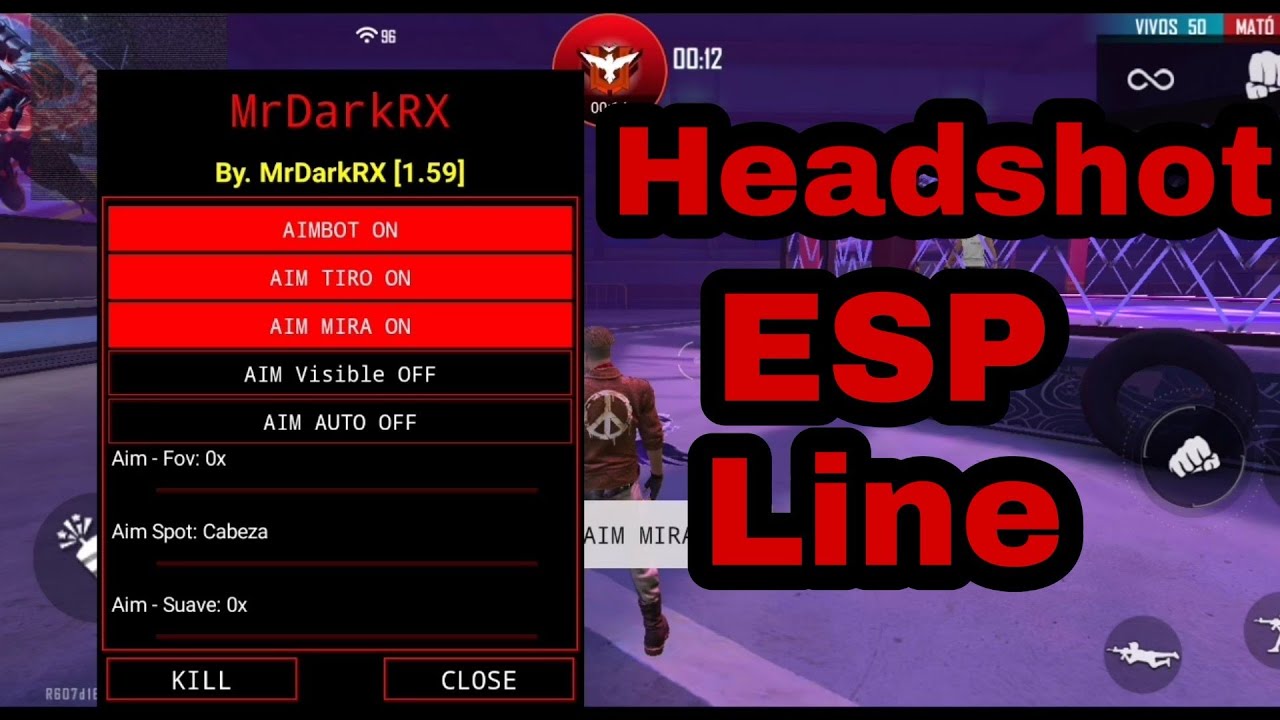 Mod menú MrDarkRX// Headshot 💯// ESP Line// Free Fire - YouTube
