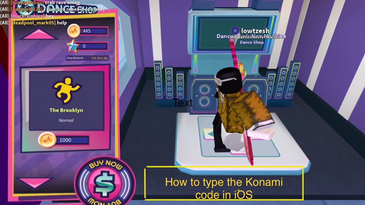 How to type the Konami code in iOS/ipad. —roblox robeats. (With voice ...