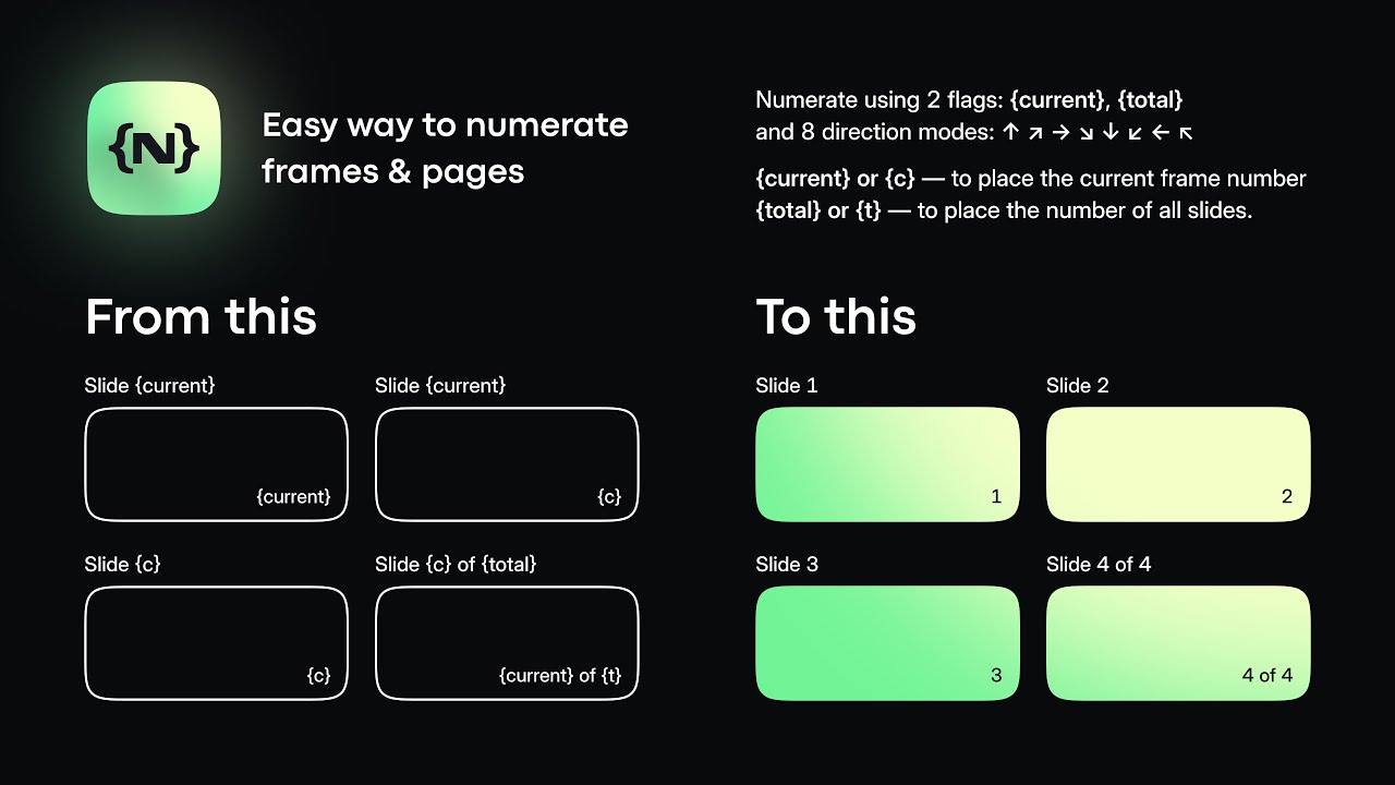 Numerator 2.0 – Figma plugin. Easy way to numerate frames and pages ...