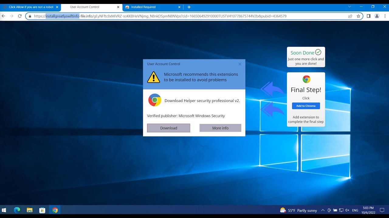 Installgreatlyswiftinfo-file.info fake Chrome update alert removal ...