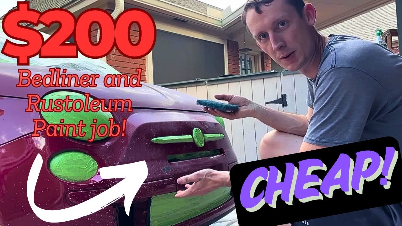 How I Gave My Fiat 500 a Unique Look with Bedliner & Rustoleum for $200 ...