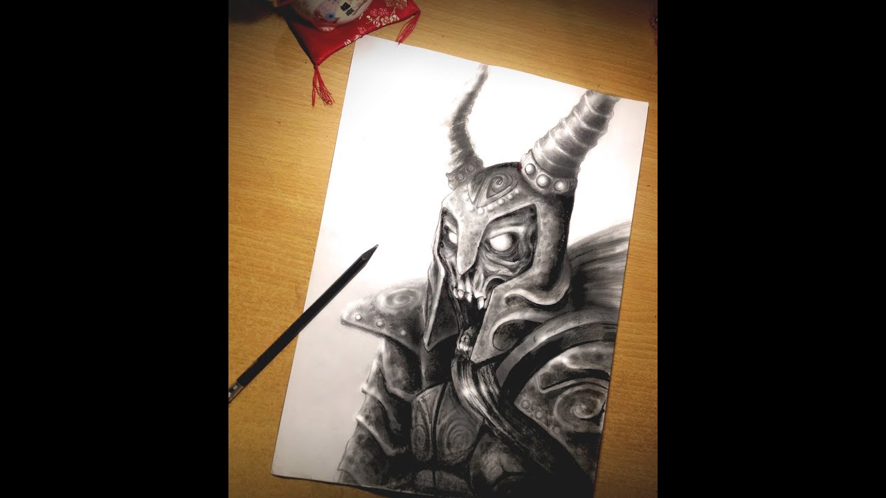 Speed drawing/Draugr Deathlord - Skyrim - YouTube