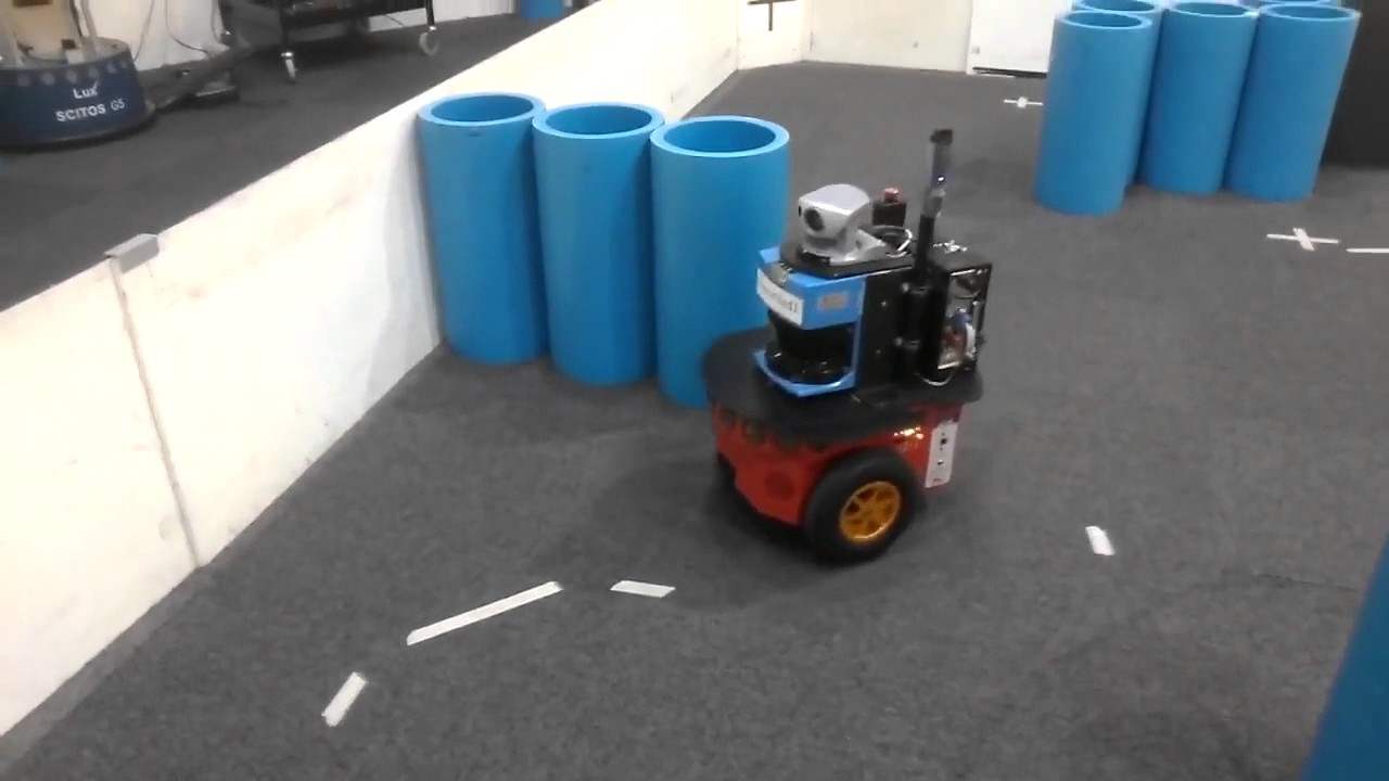 Mobile Wall following robot - YouTube