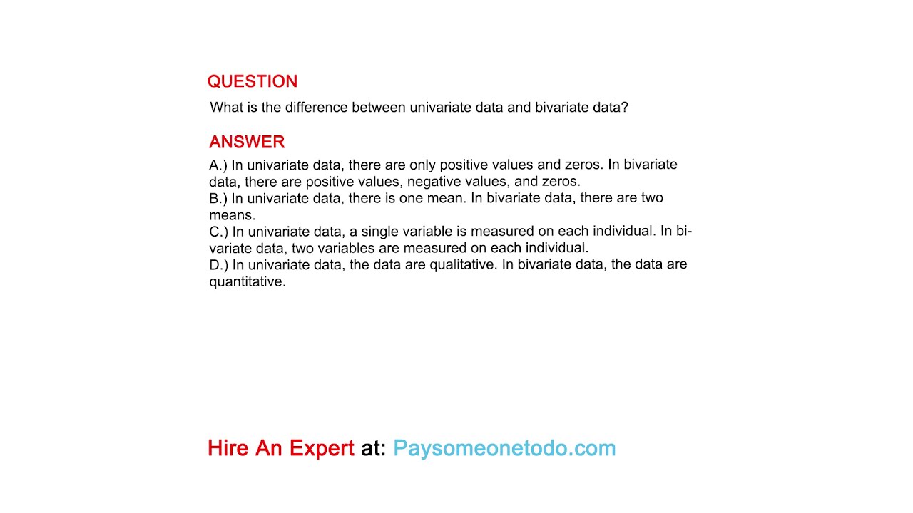 What Is The Difference Between Univariate Data And Bivariate Data what-is-the-difference-between-univariate-data-and-bivariate-data