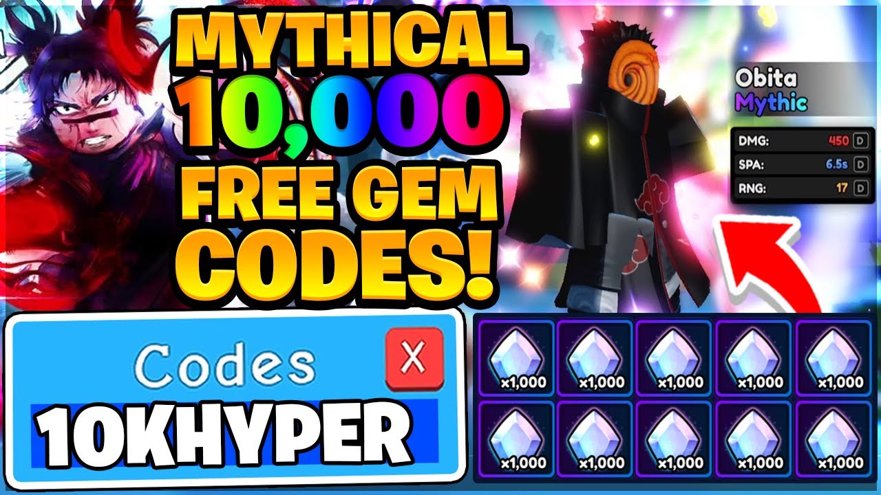 Free MYTHICAL 10,000 GEMS Codes In Roblox Anime Vanguards - YouTube