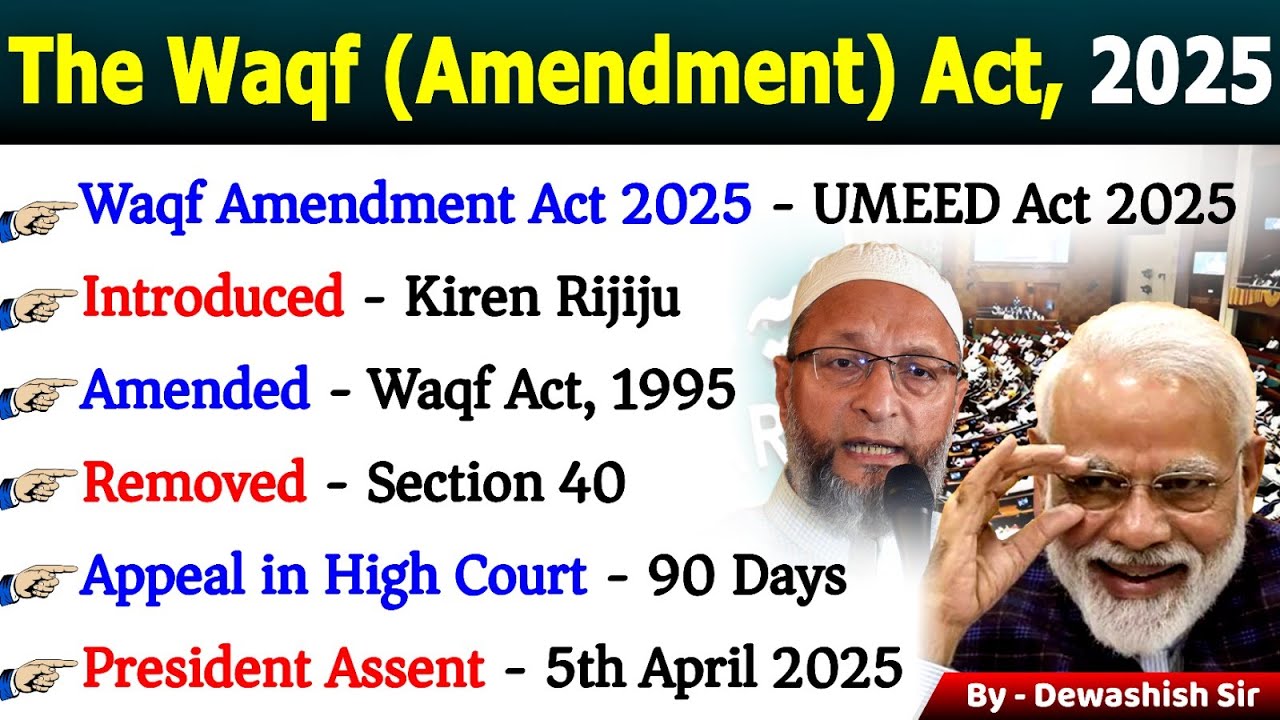 Waqf Amendment Act 2025 | What is Waqf Bill ? | वक्फ क्या हैं ? | Waqf ...