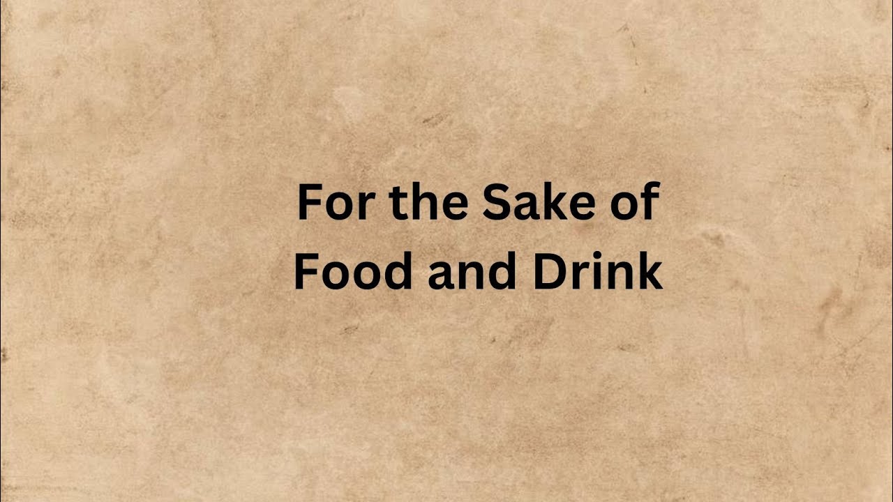 2023 03 26 For the Sake of Food and Drink Andrew Walker - YouTube