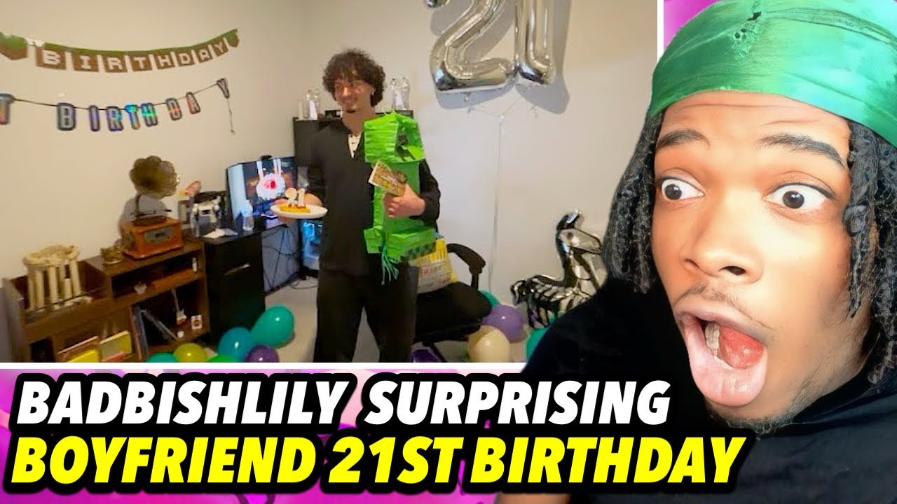 BADBISHLILY SURPRISING MY BOYFRIEND FOR HIS 21ST BIRTHDAY - YouTube