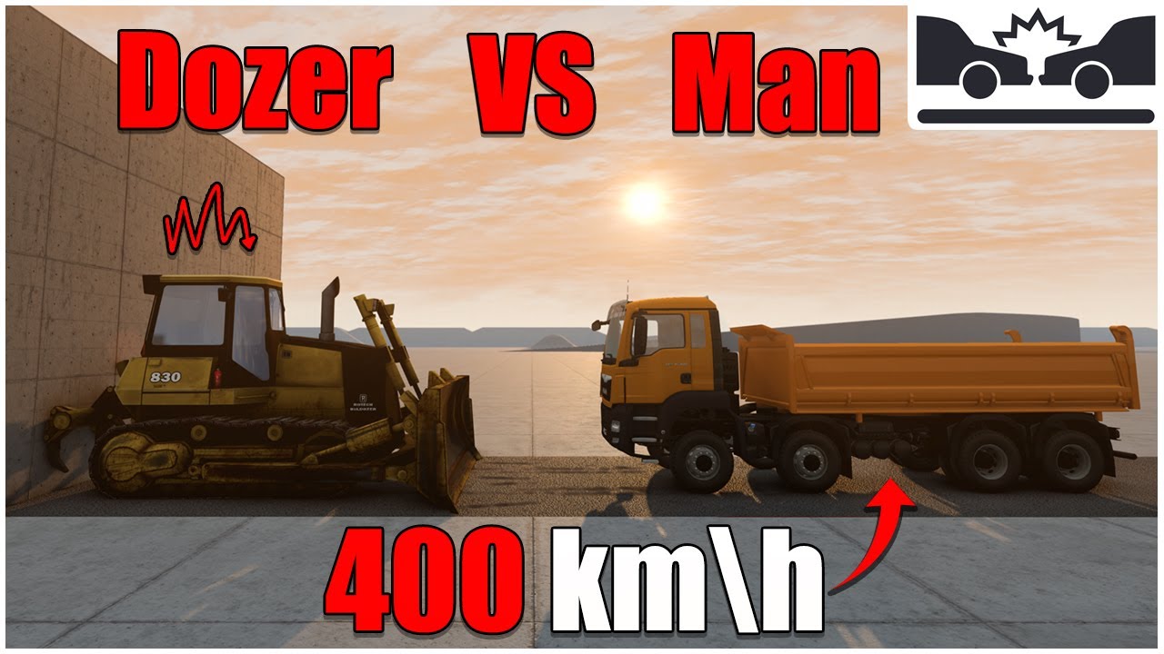 Man VS Dozer Rotech 830 (#77) | #car #body #testing | #beamngcrashes ...