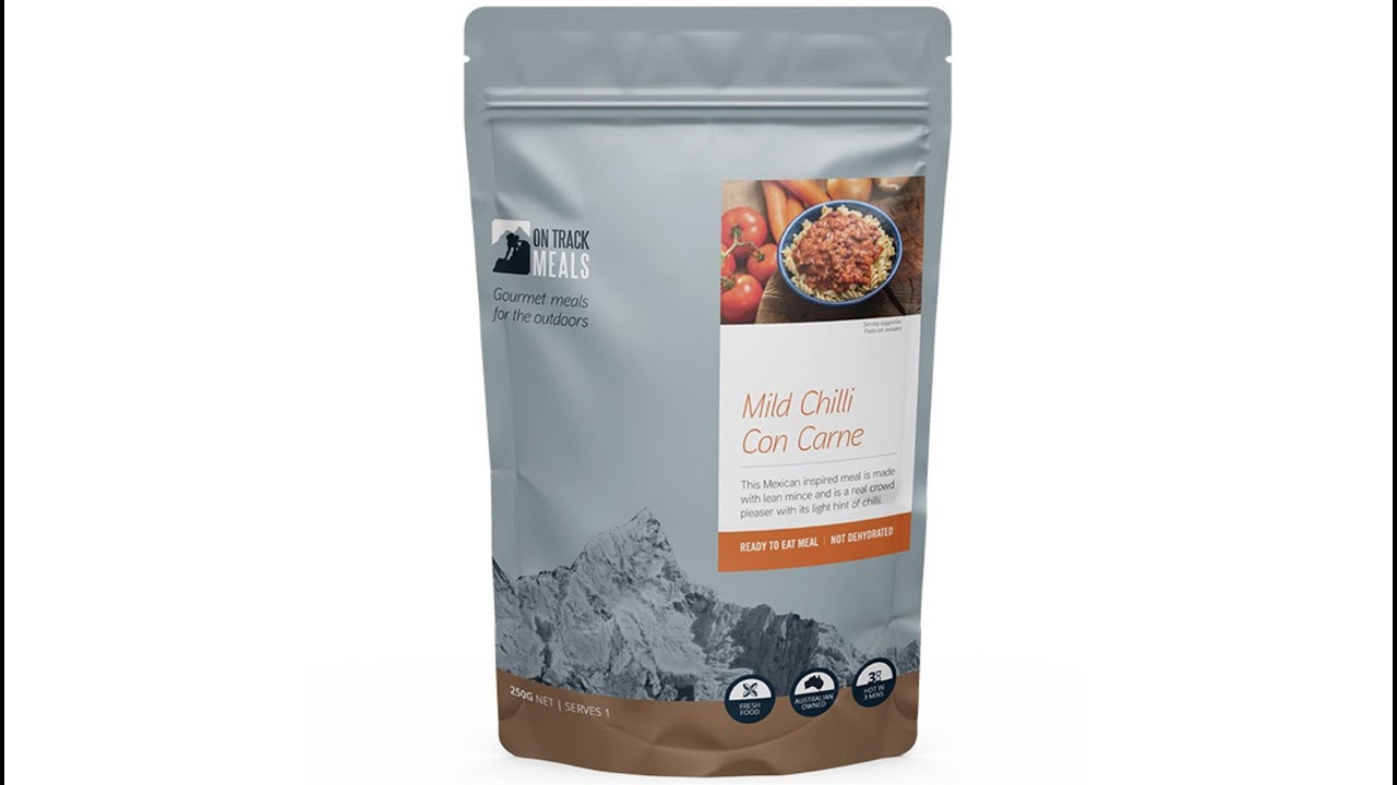 On Track Meals MRE Chilli Con Carne MRE. Hiking, camping and emergency ...