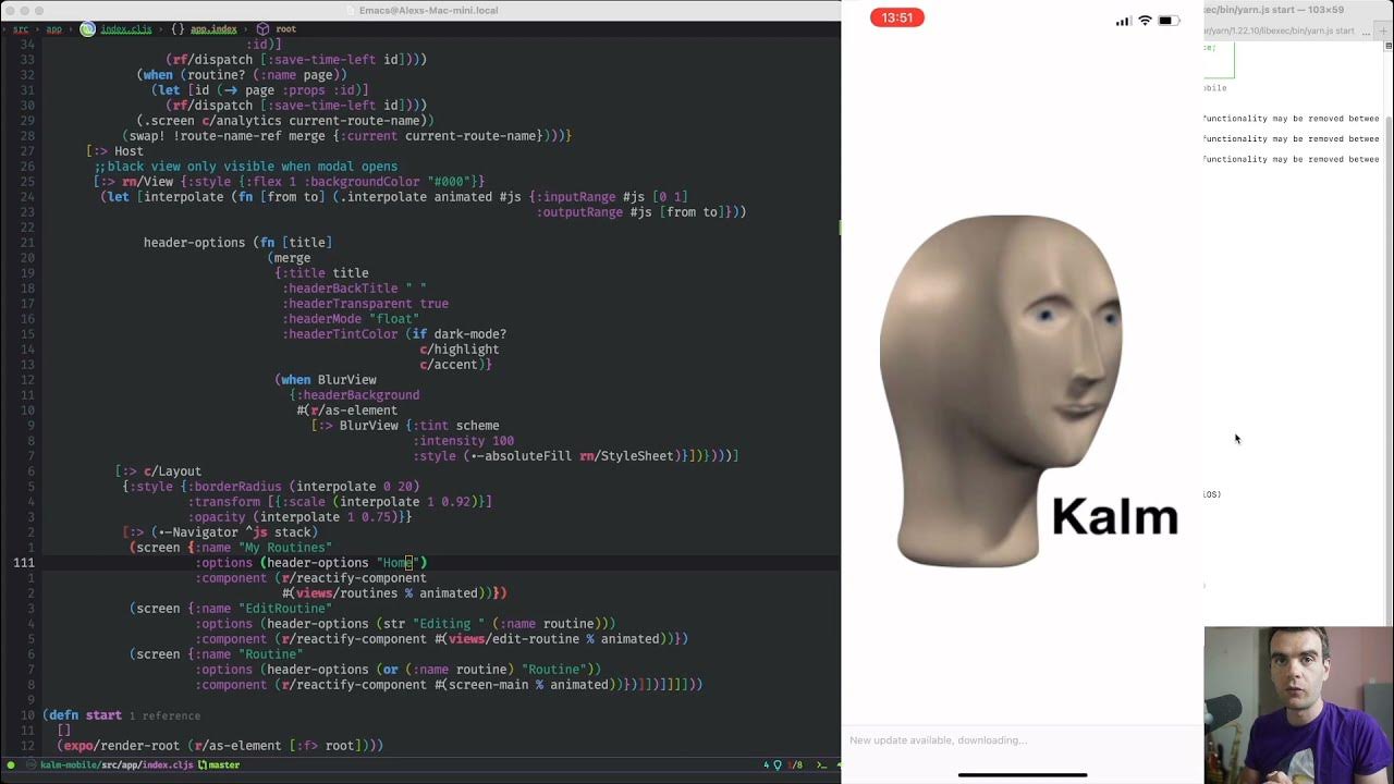 ClojureScript and Expo - Hot code reloading and REPL workflow - YouTube