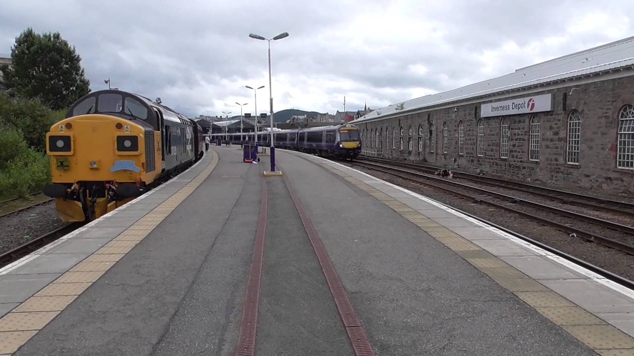 37025 'Inverness TMD' & 1B54 at Inverness: 16/7/16 - YouTube